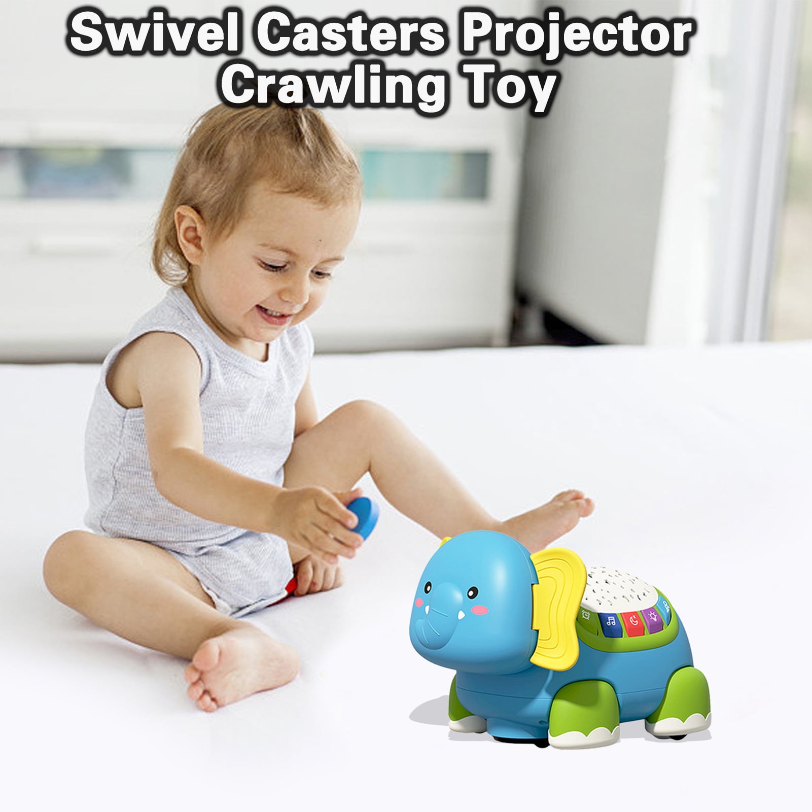 Music Light Projector Crawling Toy, Enhance Development, Smooth Surface ...