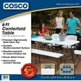 Cosco 6 Foot Folding Table In White Speckle - Walmart.com