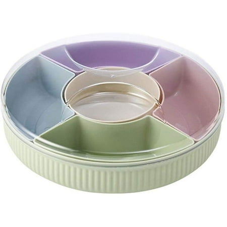 Snack Serving Tray Decorative Plastic Divided Snack Plates Bowls,green ...