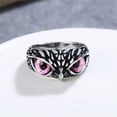 10MM Unisex Stainless Steel Vintage Gothic Demon Eye Owl Biker Ring ...