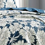 ESCA JB22386Q Asira Bedspread, Blue - 3 Piece - Queen Size - Walmart.com