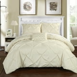 Weber 8 Piece Duvet Cover Set Pinch Pleat Ruffled Design Embellished ...
