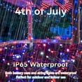 100LED Red White and Blue Lights for 4th of July Decoration, 33Ft ...