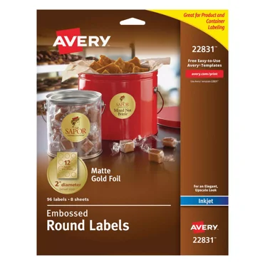 12 Packs: 240 ct. (2,880 total) Gold Border Printable Address Label ...