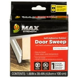 Duck Brand Self-Adhesive Rubber Door Bottom Sweep, White, 1.88 in. x 39 ...