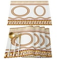 Greek Ethnic Circle Geometric Luxury Table Runner for Wedding Birthday ...