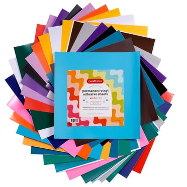 "HTVRONT 14 PCS 12""x12"" Glossy Vinyl Sheets, Waterproof Adhesive ...