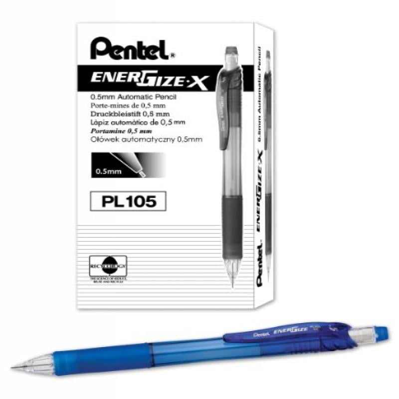 Pentel EnerGize-X Mechanical Pencil (0.5mm) Blue Barrel, Box of 12 ...
