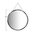 Creative Co-Op Round Frameless Wall Mirror with Decorative Chain ...