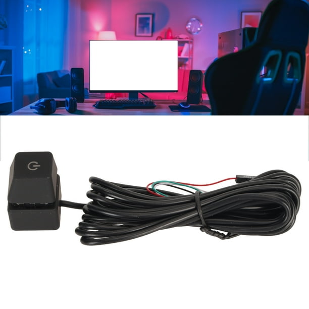 External PC Power Switch, Blue Switch Mechanical Key, Backlit, Plug And ...