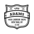 Personalized Square Self Inking Rubber Stamp - The Adams Badge ...