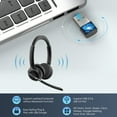 KH120M Bluetooth V5.2 Headset: PC & Cell Compatible with AI Noise ...
