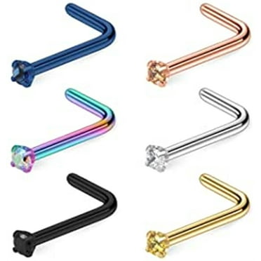 Nose Ring Stud Screw Yin Yang Logo 18G or 20G - Walmart.com