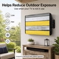 Coastal Style Outdoor TV Cover 52 to 55 Inch Retro Gray Yellow Stripes ...