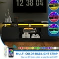 Dextrus LED TV Stand with Mount & Power Outlet, Height Adjustable TV ...