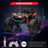 Ataucjin 24V 10Ah 2 Seaters Ride on UTV with Remote Control, 17" Extra ...