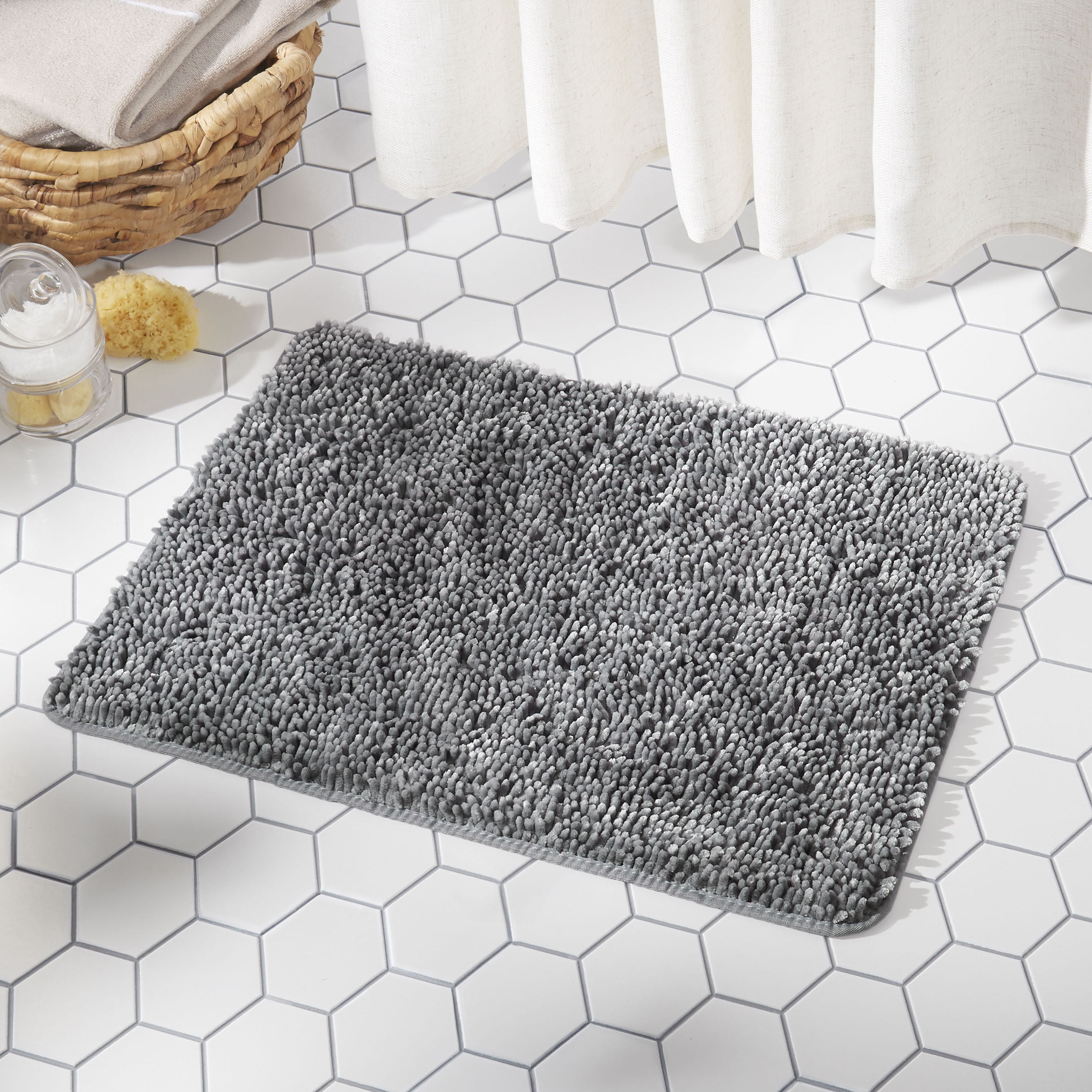 SoHome Spa Step Luxury Chenille Bath Mat 17x24, Super Absorbent and ...