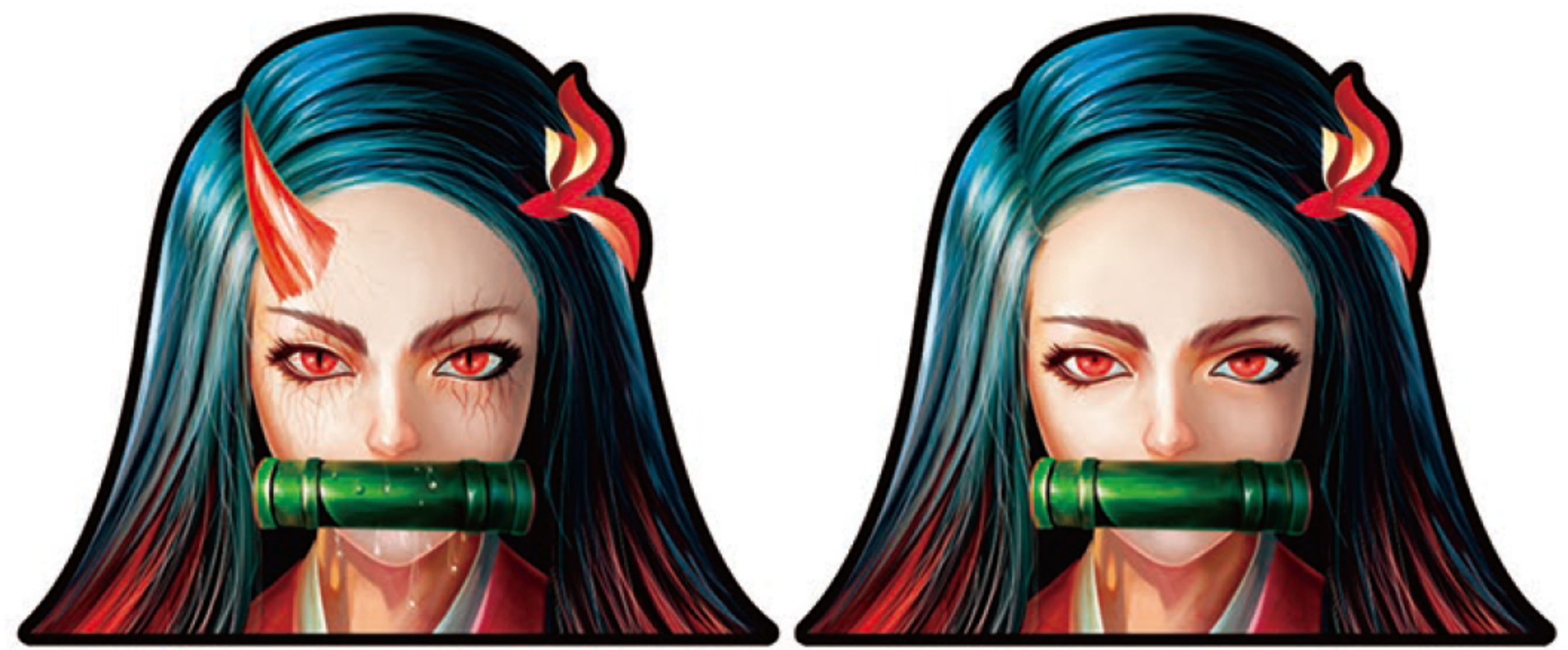 Demon Slayer Nezuko Kamado Demon Form 3D Anime Lenticular Motion Flip ...