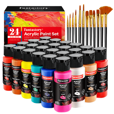 Apple Barrel Matte Finish Art Craft Acrylic Paint Set, 2 fl oz, 16 Pc ...