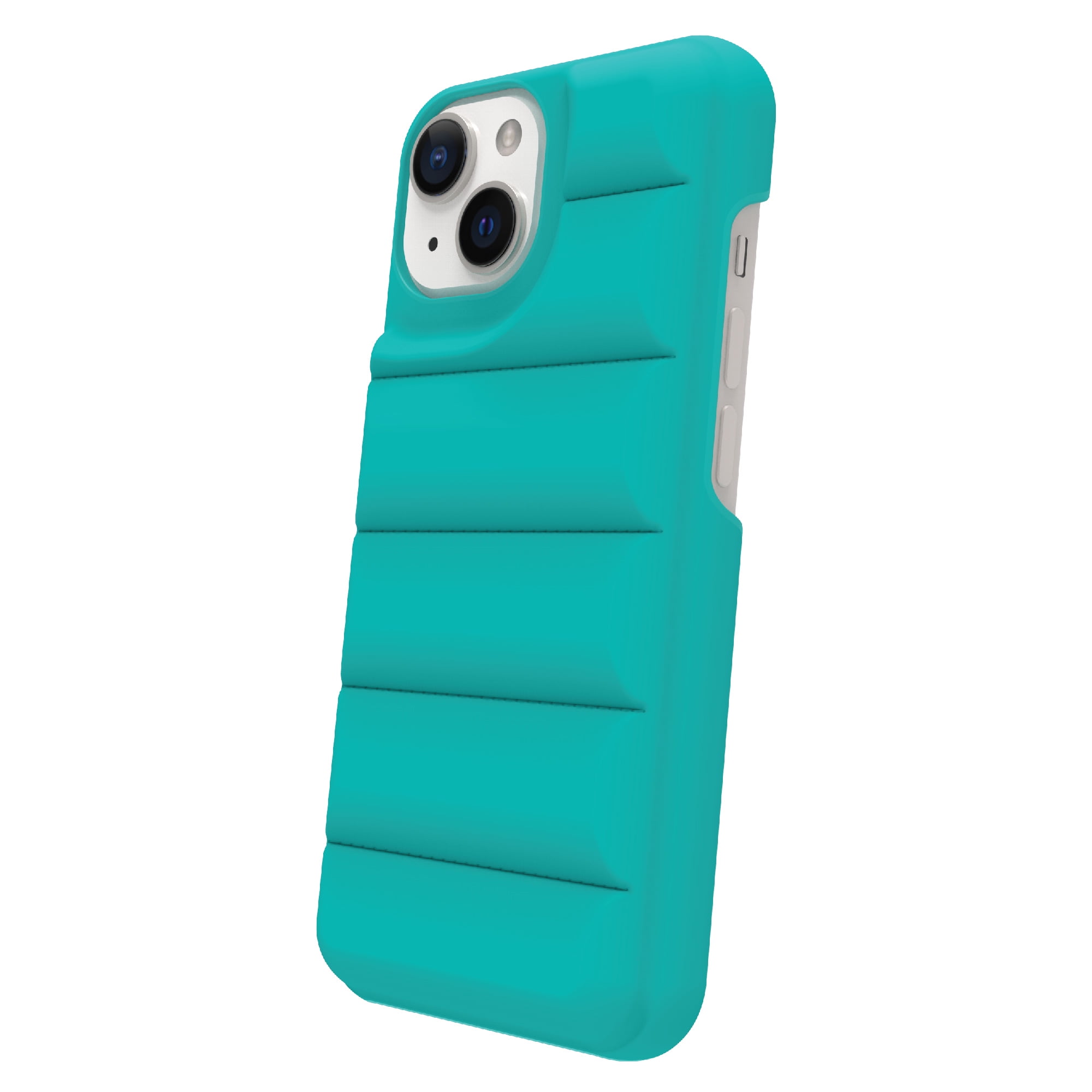 onn. Puffer Soft Quilted Phone Case for iPhone 14 and iPhone 13 - Teal ...