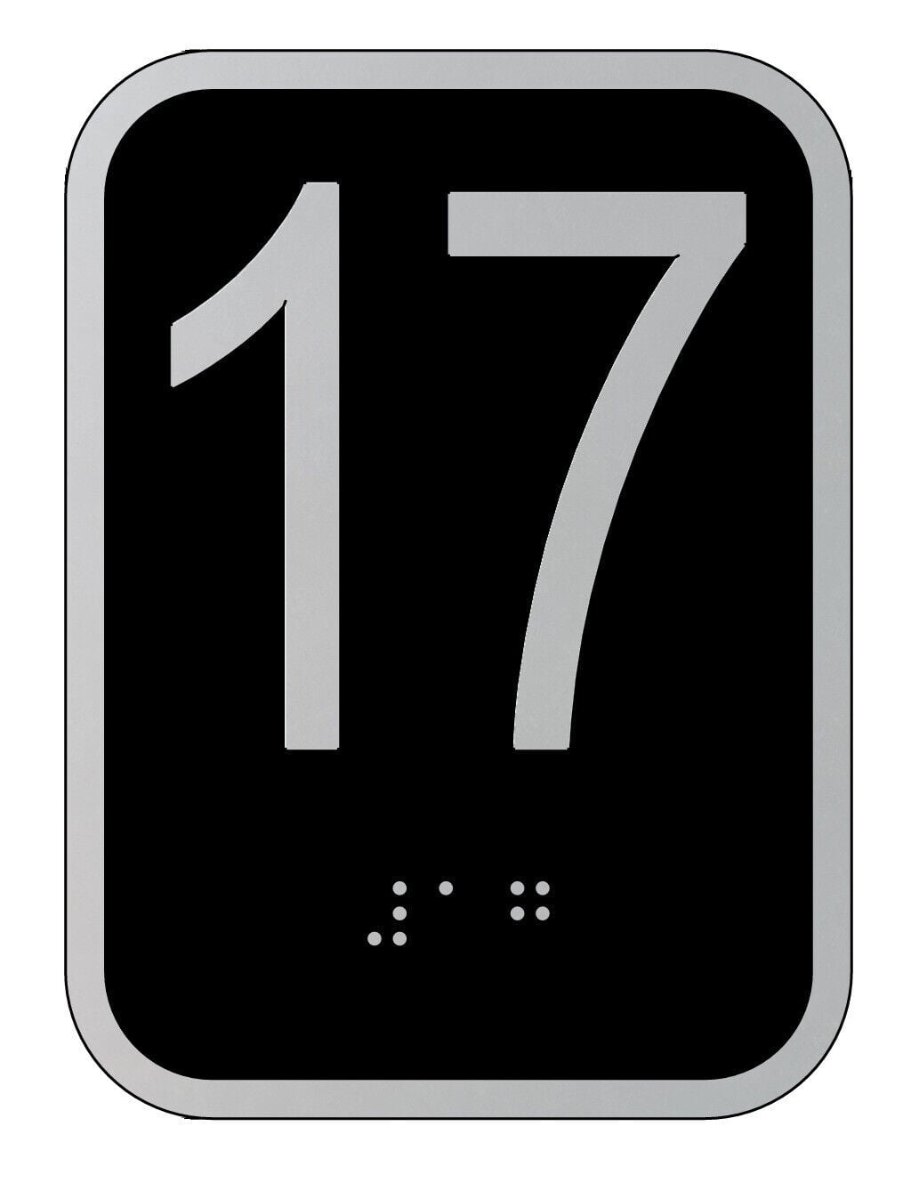 Elevator floor number 17 sign- Elevator Jamb Plate 17 ( 3x4, cast Iron ...