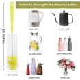 Tripumer 5-Pack Long Handle Bottle Brush Set Cleaner for Narrow ...