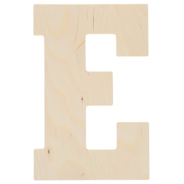 4 Inch Wooden Letter E Ready for Painting or Decorating - Walmart.com