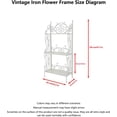 3-Tier Vintage Wrought Iron Plant Stand, White Metal Bakers Rack, Multi ...