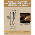 Cooks Standard Heavy Duty Pot and Pan Rotating Hooks, Solid Cast ...