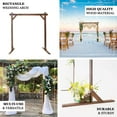 Efavormart 7FT Wooden Wedding Arch, Rustic Square Backdrop Stand for ...