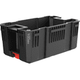 Hyper Tough Hyper Stack Interlocking Storage Crate, Black, Stackable ...