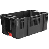 Hyper Tough Hyper Stack Interlocking Storage Crate, Black, Stackable ...