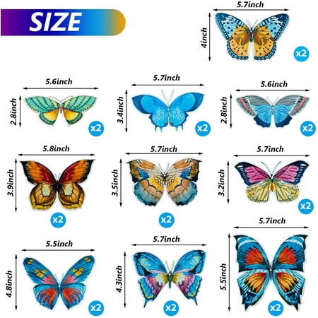 40 Pieces Butterfly Spring Hanging Swirl Summer Spring Party Hanging ...