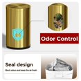 9 Liter/2.4 Gallon, Gold Trash can with Swing lid, Brass Small Trash ...