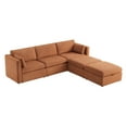 CHITA Oversized UPHOLSTERY L/U Shaped Sofa Set with Ottoman, Terracotta ...