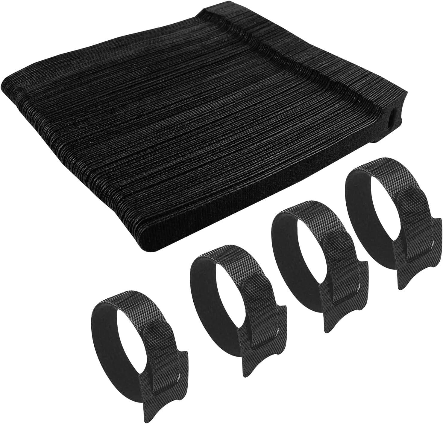 120 bridas de velcro de 12 x 150 mm (juego negro), bridas de nailon ...