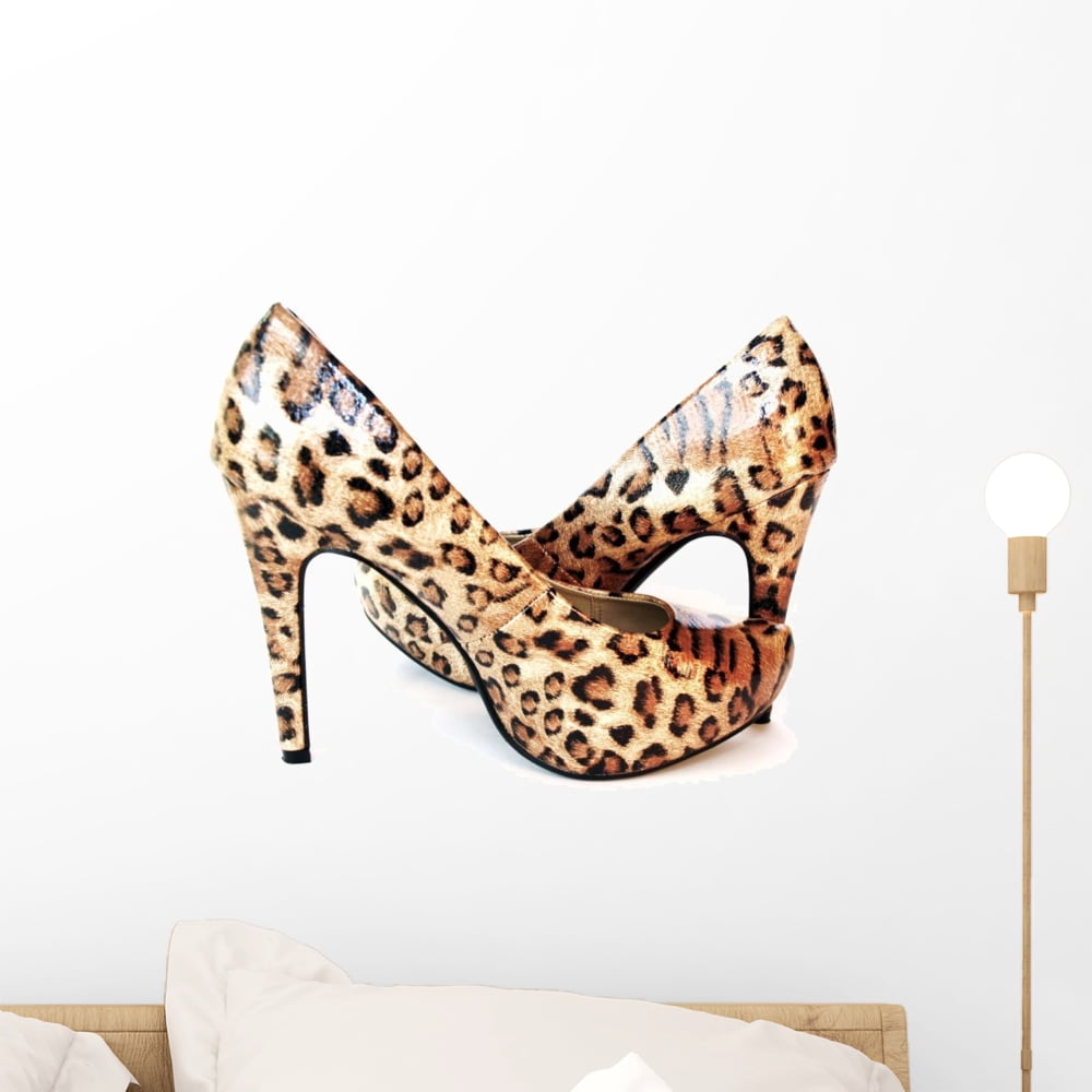 Leopard High Heels Wall Decal by Wallmonkeys Peel and Stick Graphic (18 ...
