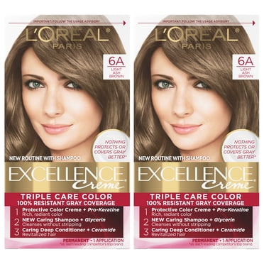 L'Oreal Paris Excellence Creme Permanent Hair Color, 4.5N Dark Neutral ...