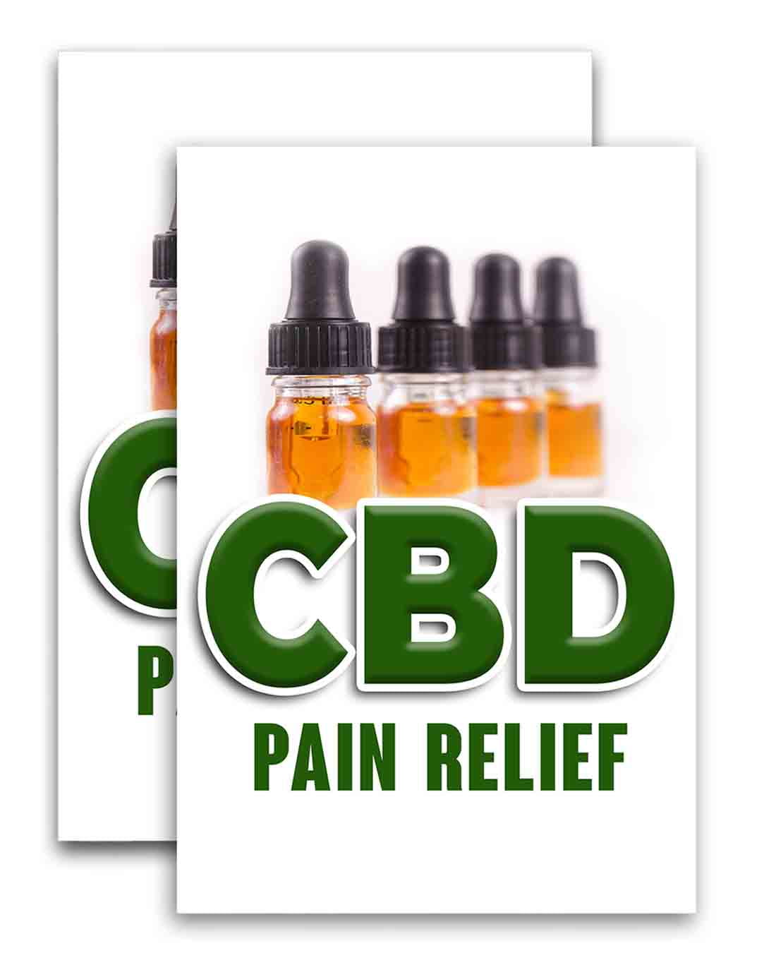 CBD Pain Relief (24" X 36") Vinyl Decal Only (Pack of 2) |Sign|Sticker ...