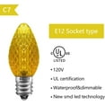 LINYAN-UL Listed Box of 25 C7 Led Replacement Bulbs,2 SMD LEDs in Each ...