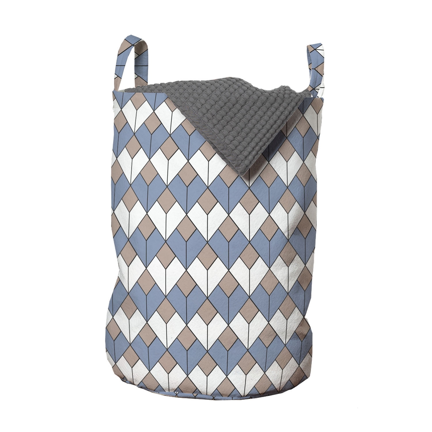 Geometric Laundry Bag, Modern Nested Repeating Diamond Line Pattern ...