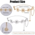 2Pcs 2 Colors Alloy Link Chain Belts Waist Belt for Shirt Dress ...