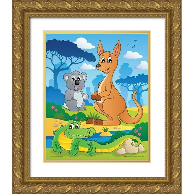 Viskova, Klara 26x31 Gold Ornate Wood Framed with Double Matting Museum ...