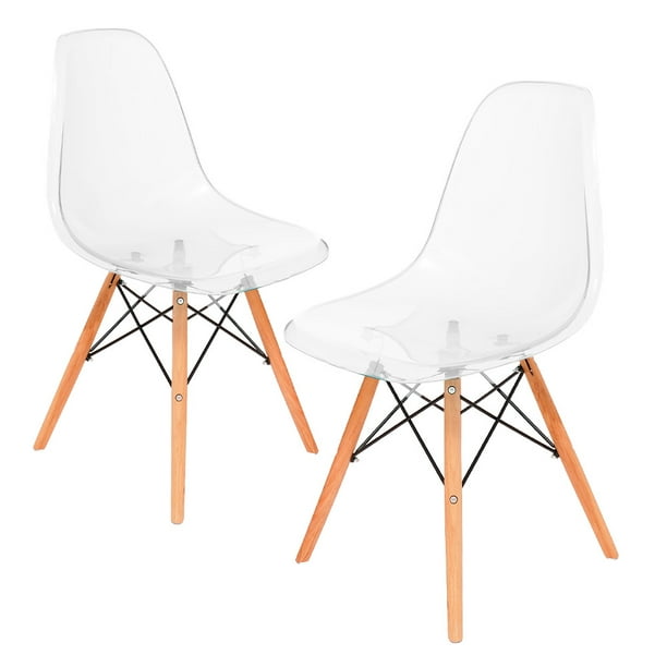 Sillas Modernas Mirel Eames Ghost Crystal Acrílico Transparente 2 Piezas | Bodega Aurrera en línea