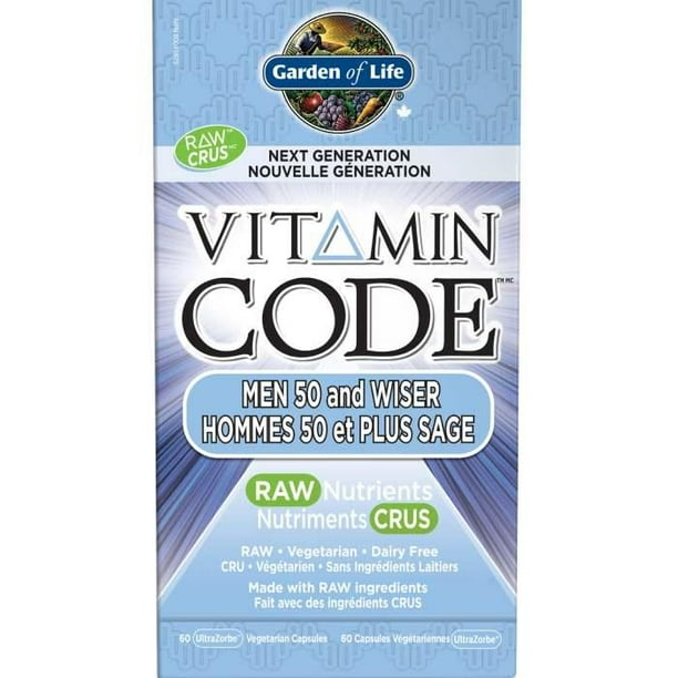 Garden of Life - Vitamin Code RAW Men 50 & Wiser, 60 Capsules - Walmart.ca