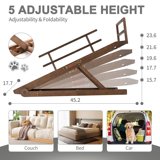 Lilypelle Foldable Pet Ramp,Adjustable Wood Dog Ramp with 5 Adjustable ...