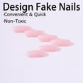 24PCS Press on Nails, Minimalist Solid Light Pink Short Fake Nails ...
