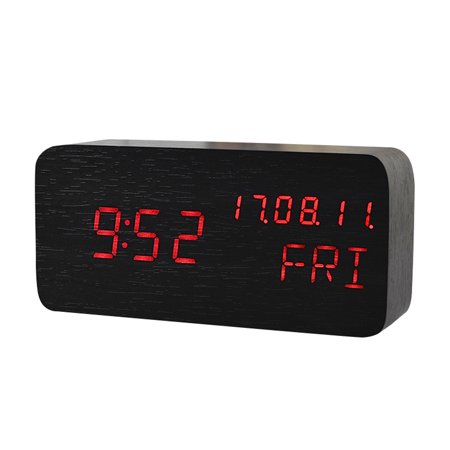 Sonic Digital LED Alarm Clock Sound Voice Alarm Clock; bamboo Alarem ...