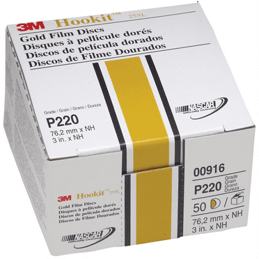 3M GOLD FILM DISCS HOOKIT P220 6IN 100PK - Walmart.com