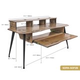 Sound Town DIY Music Studio Desk Workstation Furniture, 3x4U Rack Space ...
